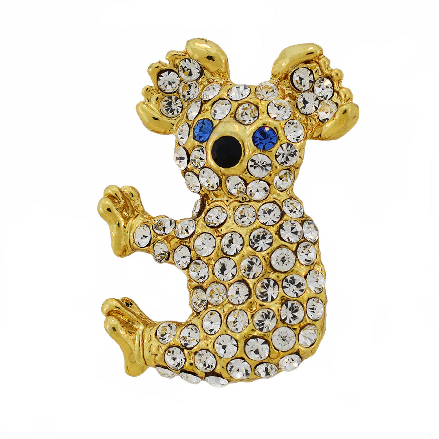 Koala Brooch/Pin 18k Yellow GP NB1174G – Australian Fire Opals